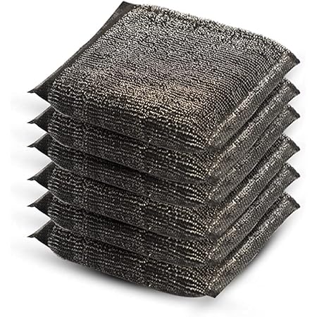 Gala Super Scrub Set – Made of Steel – Black – Pack of 6 : Amazon.in ...