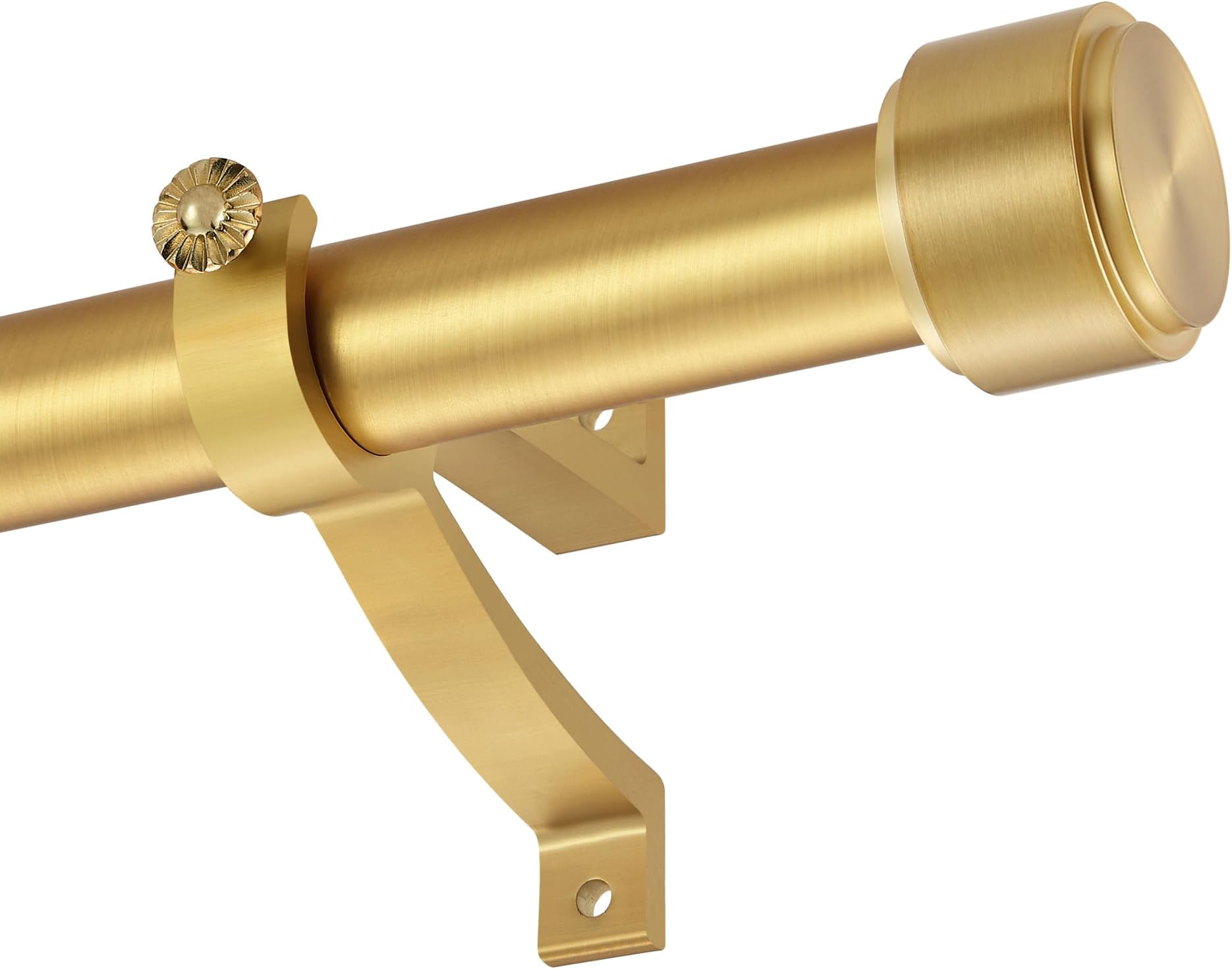 Amazon.com: Mayrhyme Warm Gold Corner Window Curtain Rods with Aluminum ...