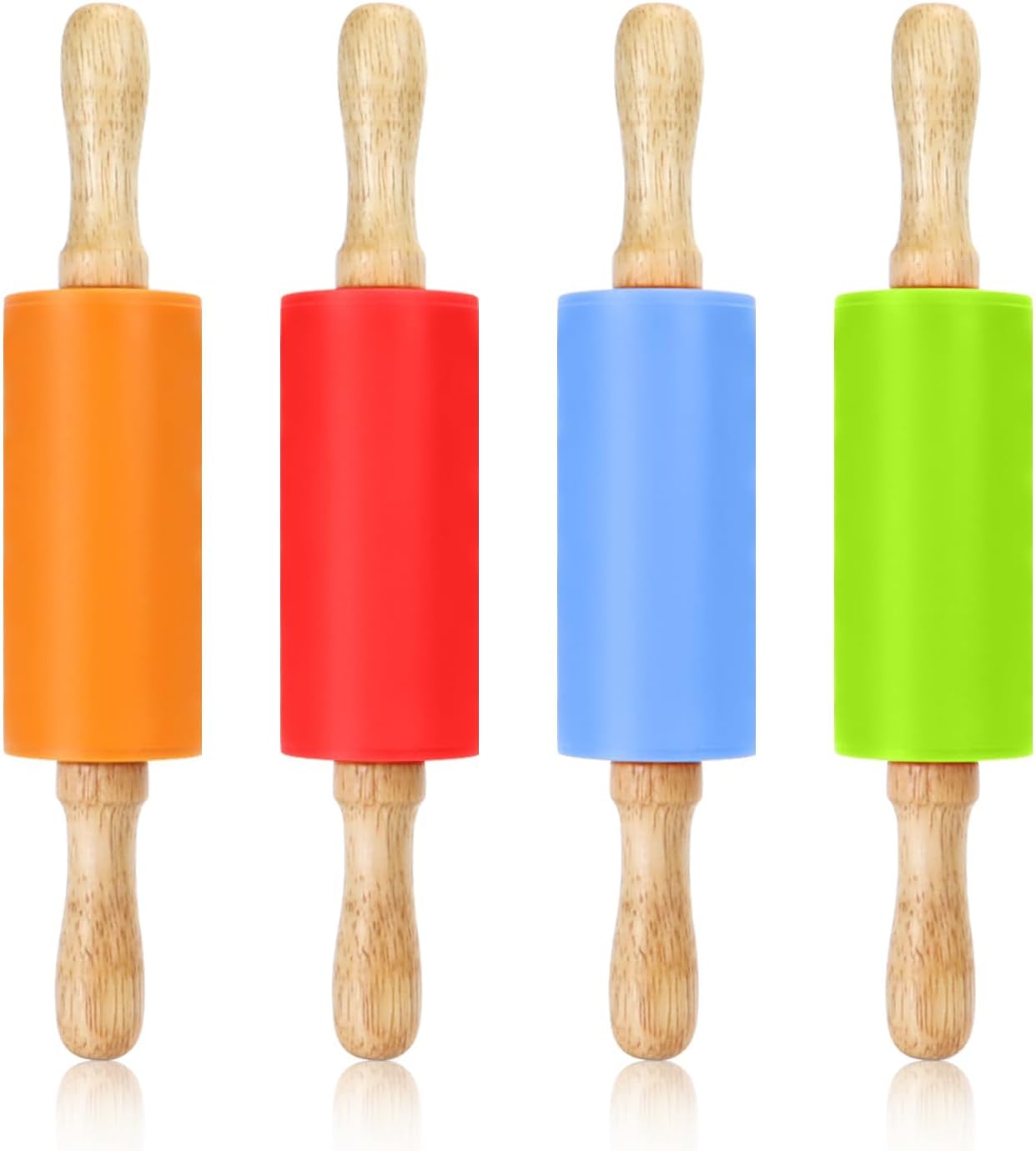 Amazon.com: Faxco 4 Pack Mini Rolling Pin for Kids, 9 Inch Wooden ...