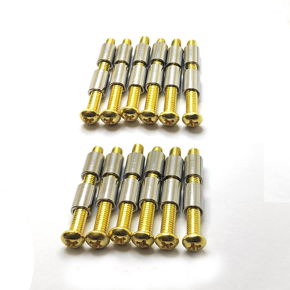 Amazon.com: 12 Sets/lot 45mm Brass Screw 1/4" (6mm) Nut Rod Bolt Knife ...