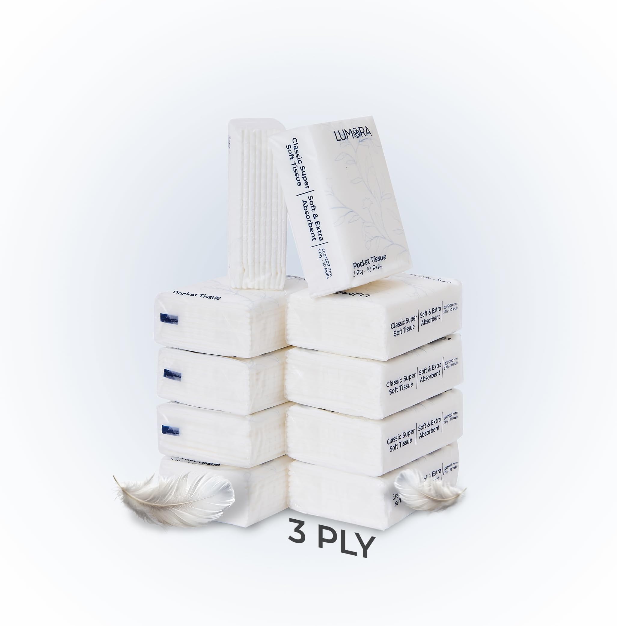 STAGER Soft Pocket Tissue Packs, Disposable Tissue Paper Packets For ...