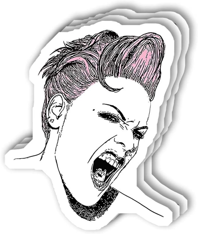 Amazon.com: 3 PCs Stickers Pink Singer artis Model, American Singer ...