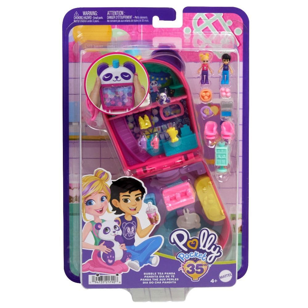 Amazon.com: Polly Pocket Playset with 2 Micro Dolls & Food Accessories ...