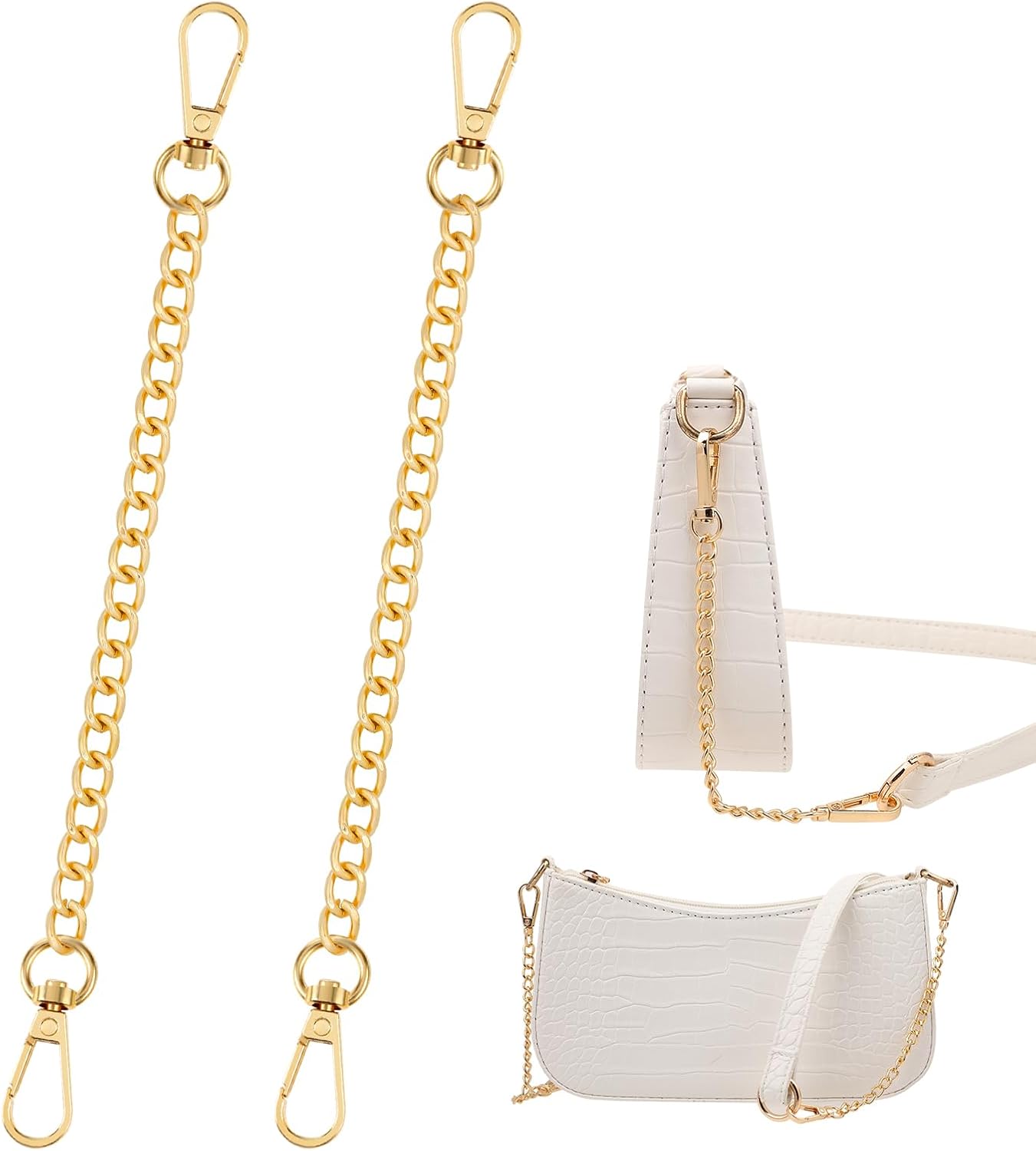 Amazon.com: 2 Pcs Purse Chain Strap Purse Extender, Gold Chain for ...
