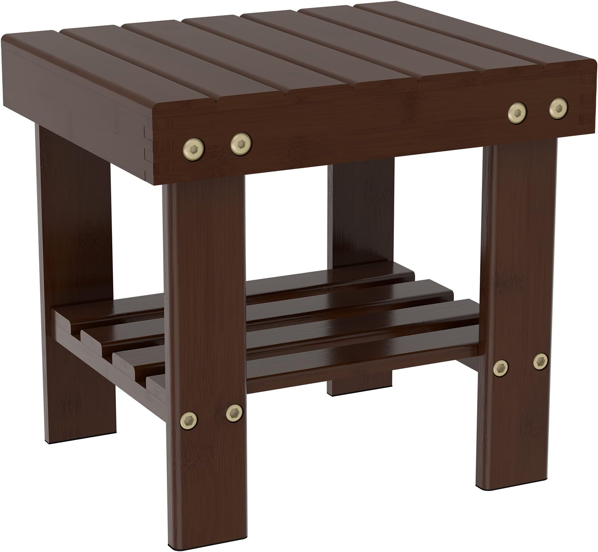 Amazon.com: ASelected Bamboo Shower Stool Small 13 Inch Wood Shower ...