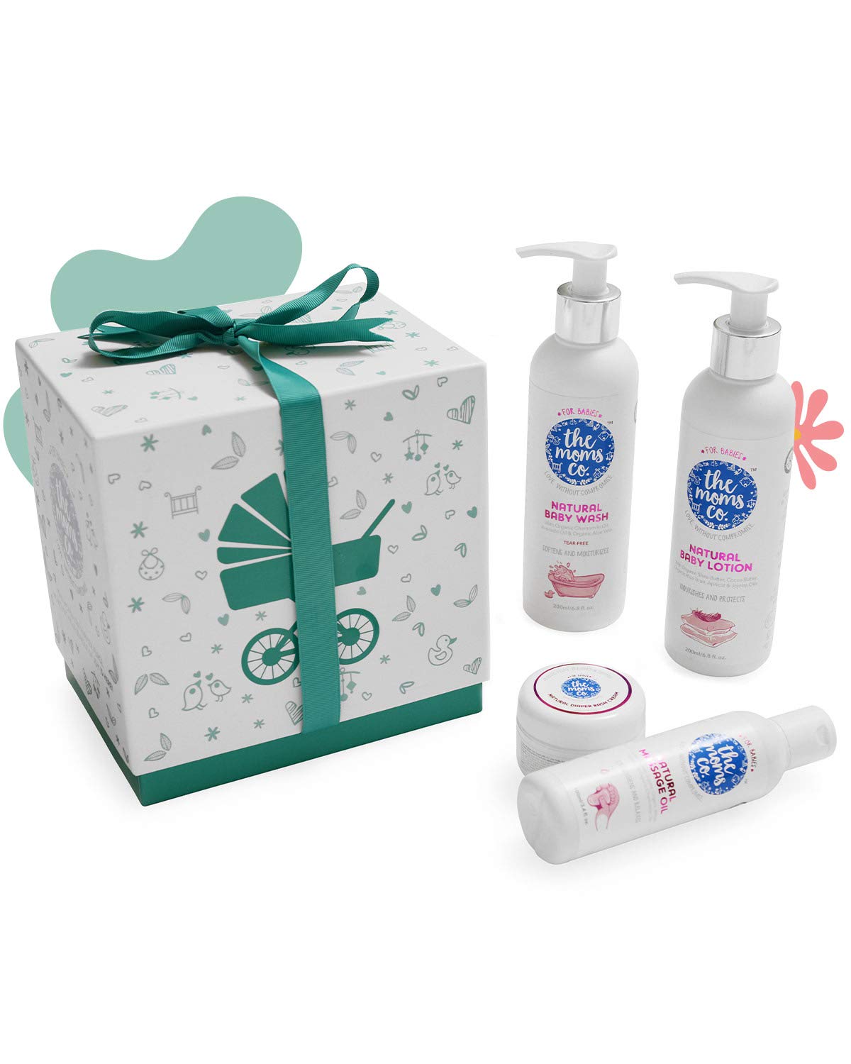 The Moms Co. Baby Gift Set for New Born | Baby Kit with Baby Bath Set ...