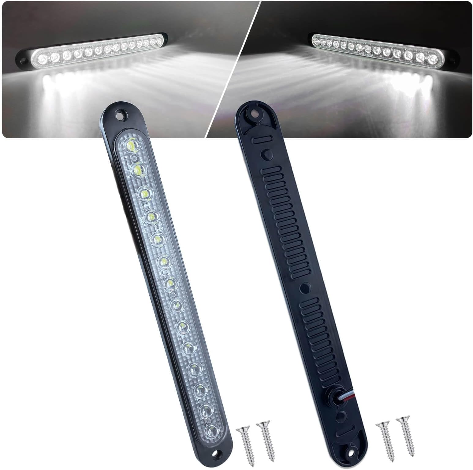 Amazon.com: Partsam 2-Pack White LED Tail Light Bars - 17" 23 LEDs ...