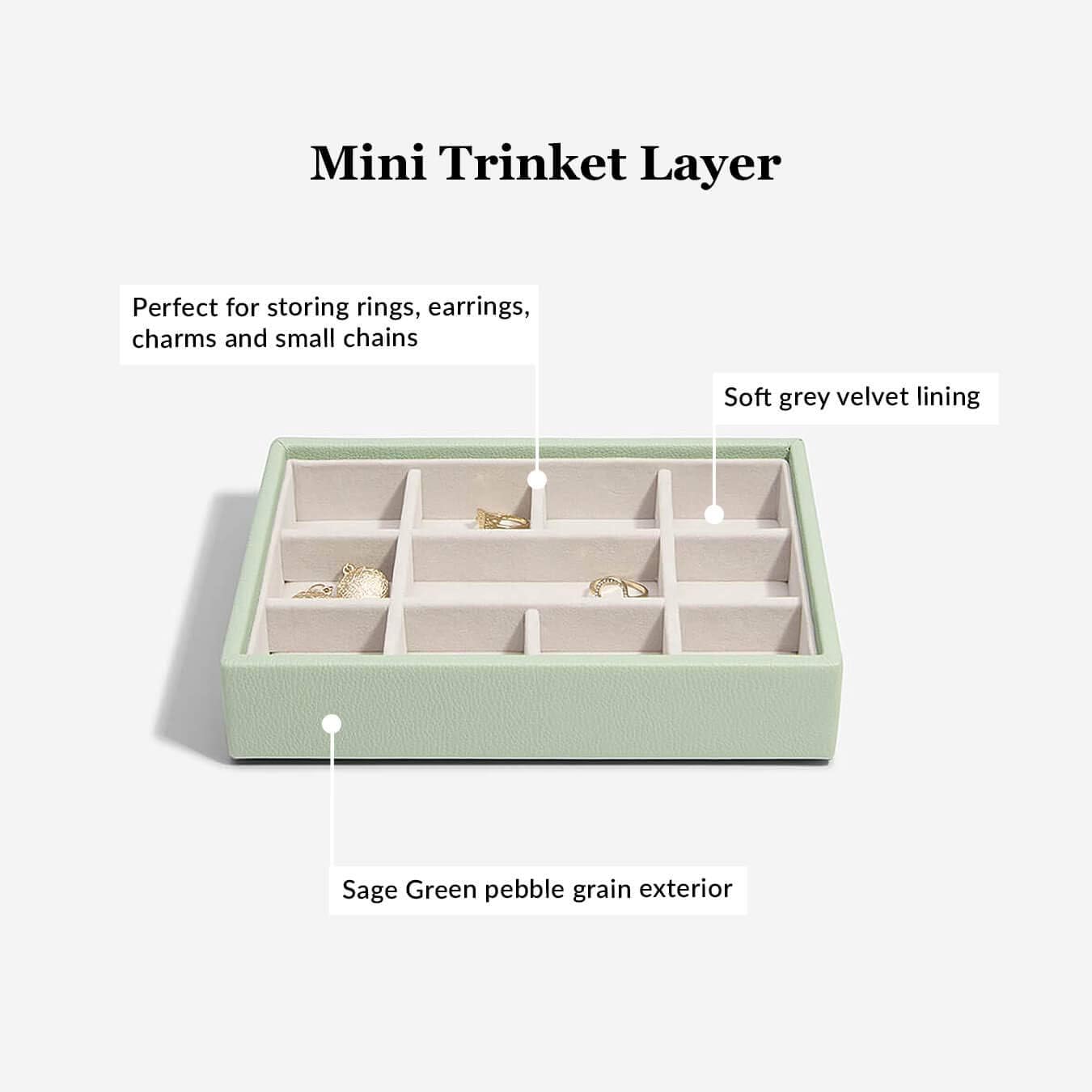 Stackers Sage Green Jewellery Box Trinkets Layer – BigaMart