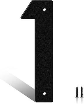 3 Inch Rustproof House Number,Excellent Black Metal Address Number for ...
