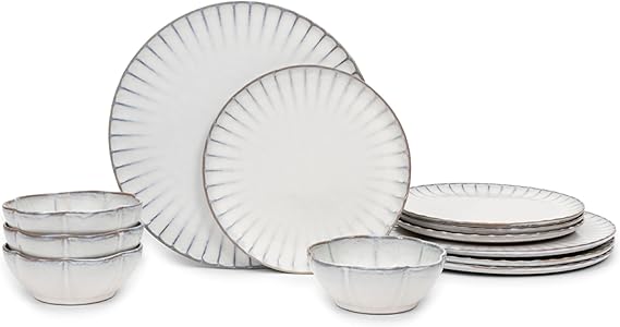 Amazon.com | Serax 12-Piece Dinnerware Set for 4 - Inku Tableware by ...