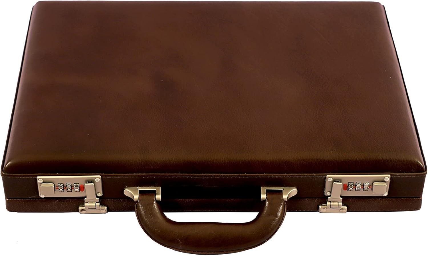Amazon.com: Adhart Men's Expandable Leather Attache Briefcase Dual ...