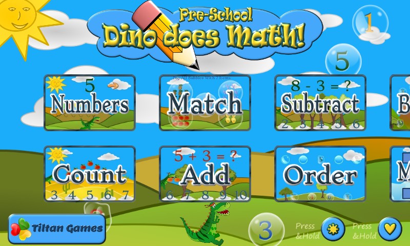 Dino does PreSchool Math - App on Amazon Appstore