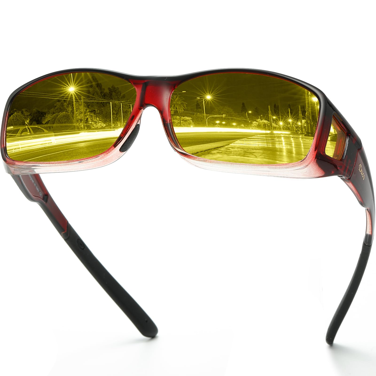 Snapklik.com : Night Vision Driving Glasses Fit Over Glasses For Men ...
