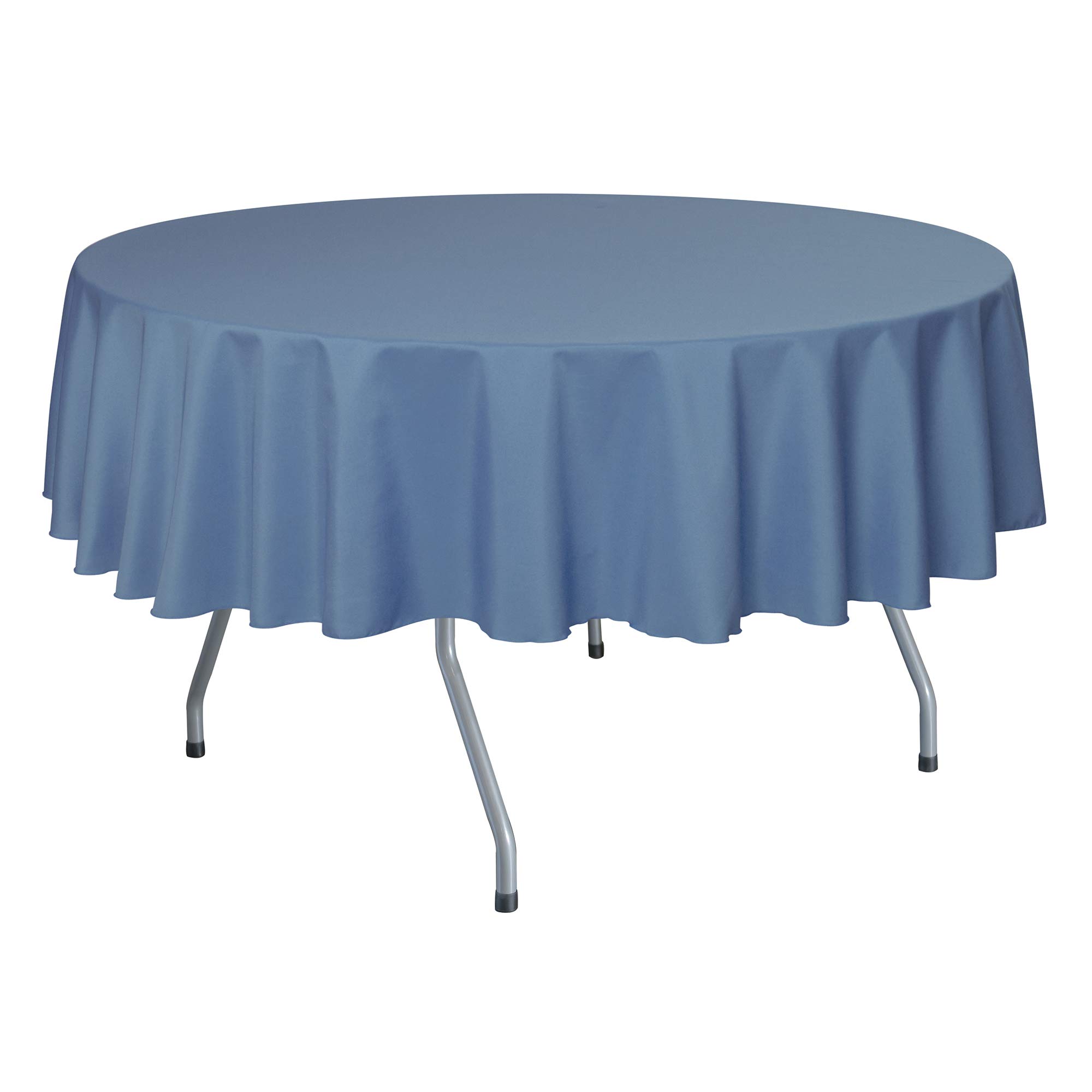 Amazon.com: Ultimate Textile 84-Inch Round Polyester Linen Tablecloth ...