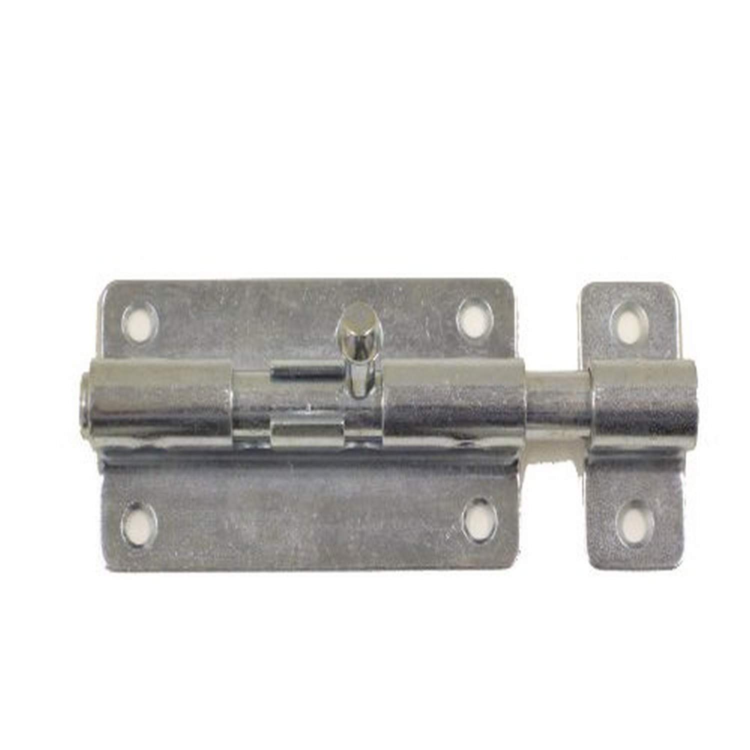 Snapklik.com : NU-SET 4-Inch Padlockable Heavy Duty Steel Slide Barrel Bolt