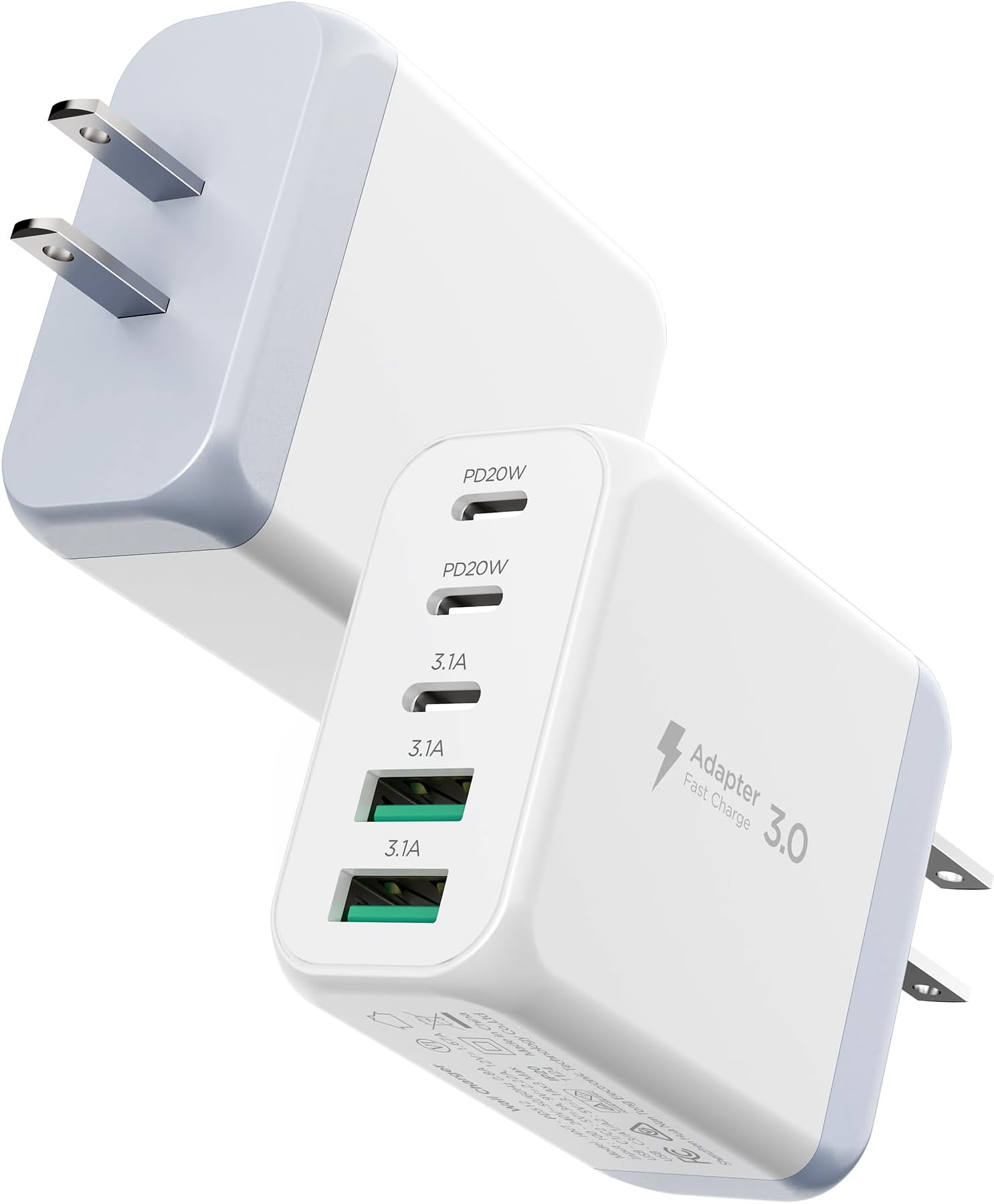 Amazon.com: USB C Charging Block, 40W Type C Wall Charger Block 4-Port ...