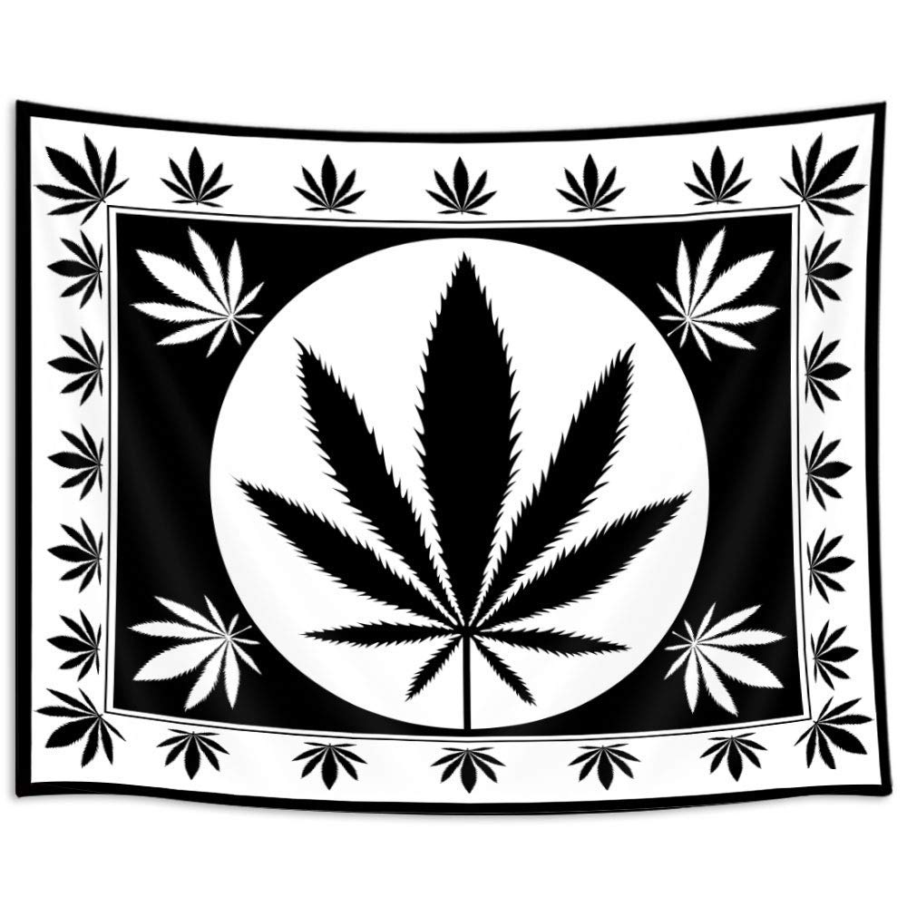 Weed Leaf Black And White