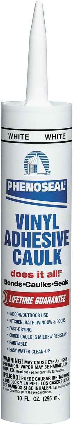 Amazon.com: DAP 5 Phenoseal, White Vinyl Adhesive Caulk, 10 oz ...