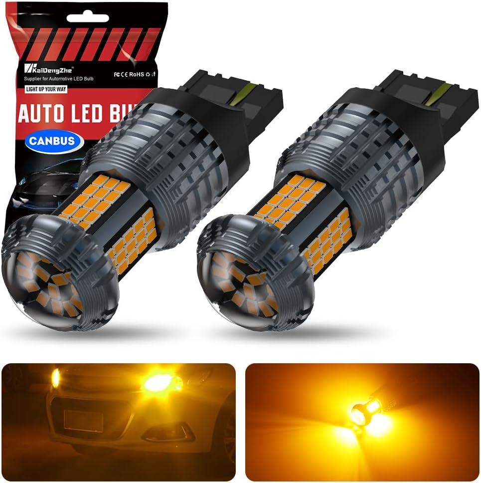 KaiDengZhe Lot de 2 ampoules à DEL 7440 avec résistance intégrée Canbus ...
