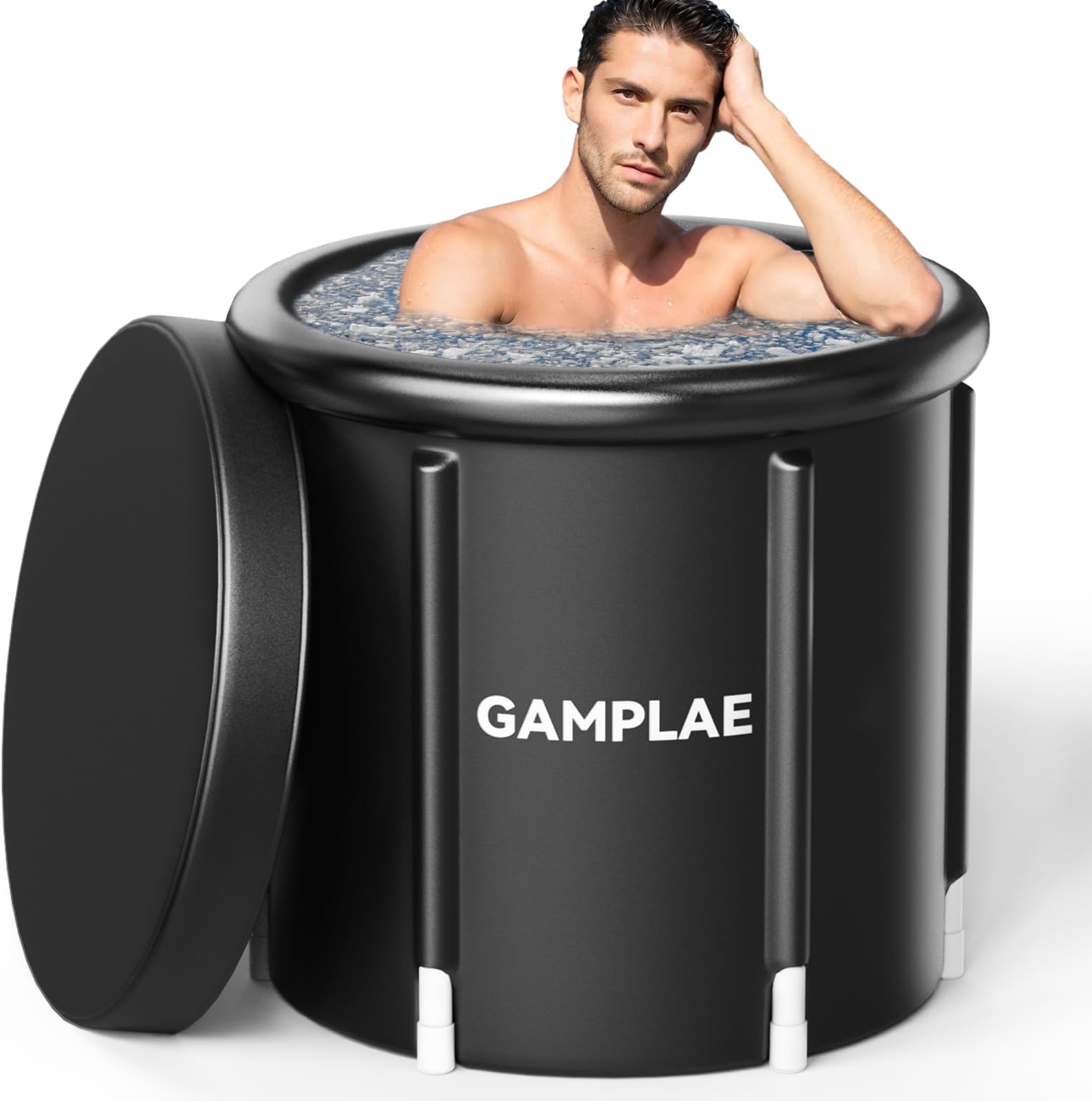 Ice Bath Tub with Lid - Portable Cold Plunge tub for Athletes and ...
