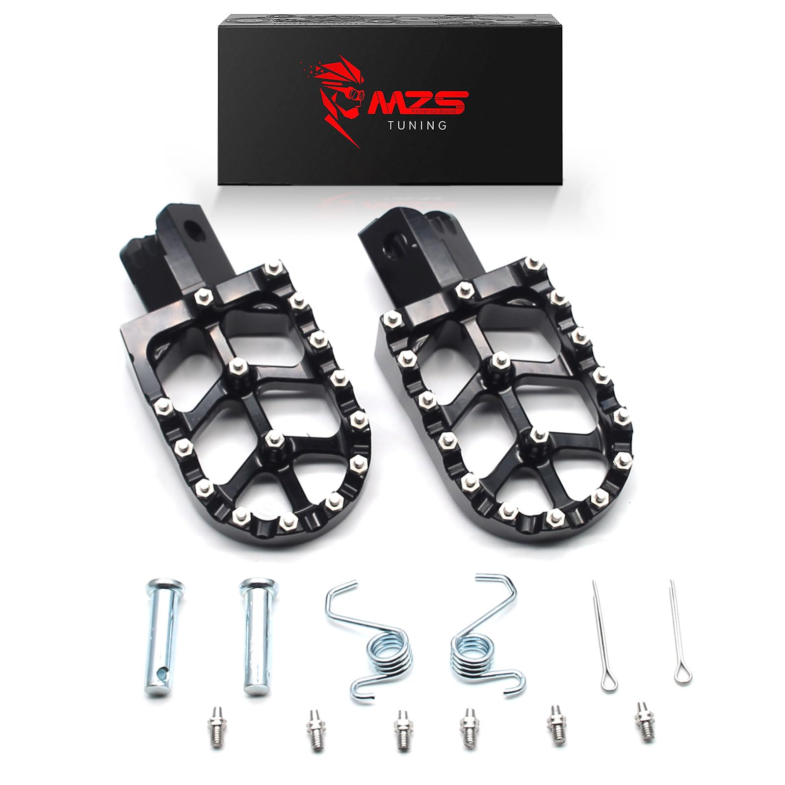 Amazon.com: MZS Motorcycle Foot Pegs, Motocross Footpeg MX Footrest ...
