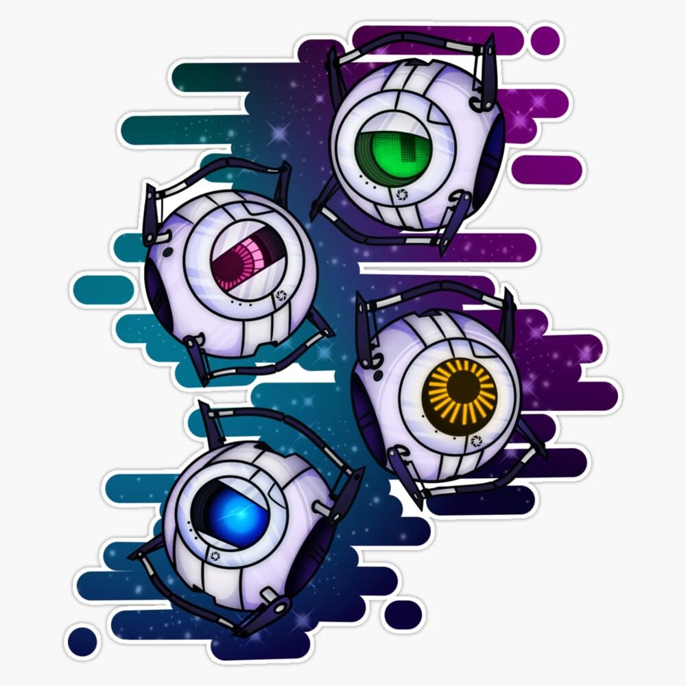 Amazon.com: Portal 2 Cores Sticker Bumper Sticker Vinyl Decal 5 ...