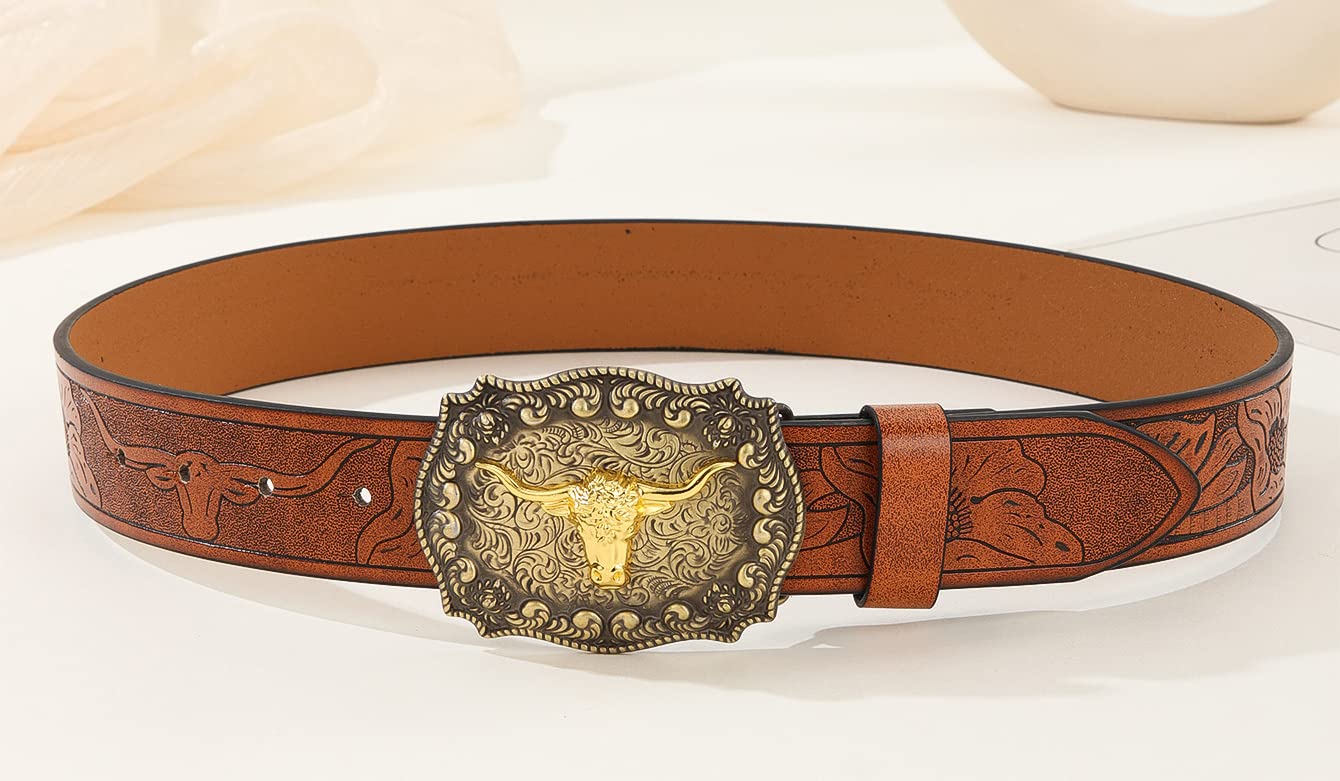 Snapklik.com : Western-Leather-Belts-Women/Men Vintage Turquoise Waist ...