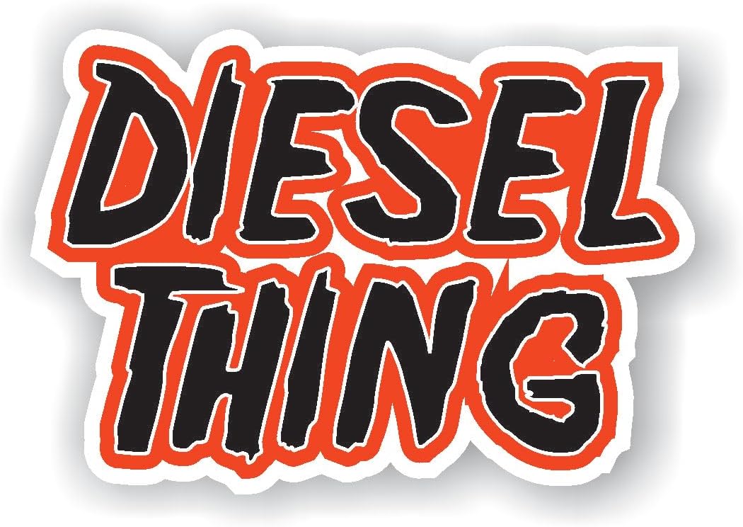Amazon.com: Diesel Thing Orange Black White Full Color Decal Sticker ...