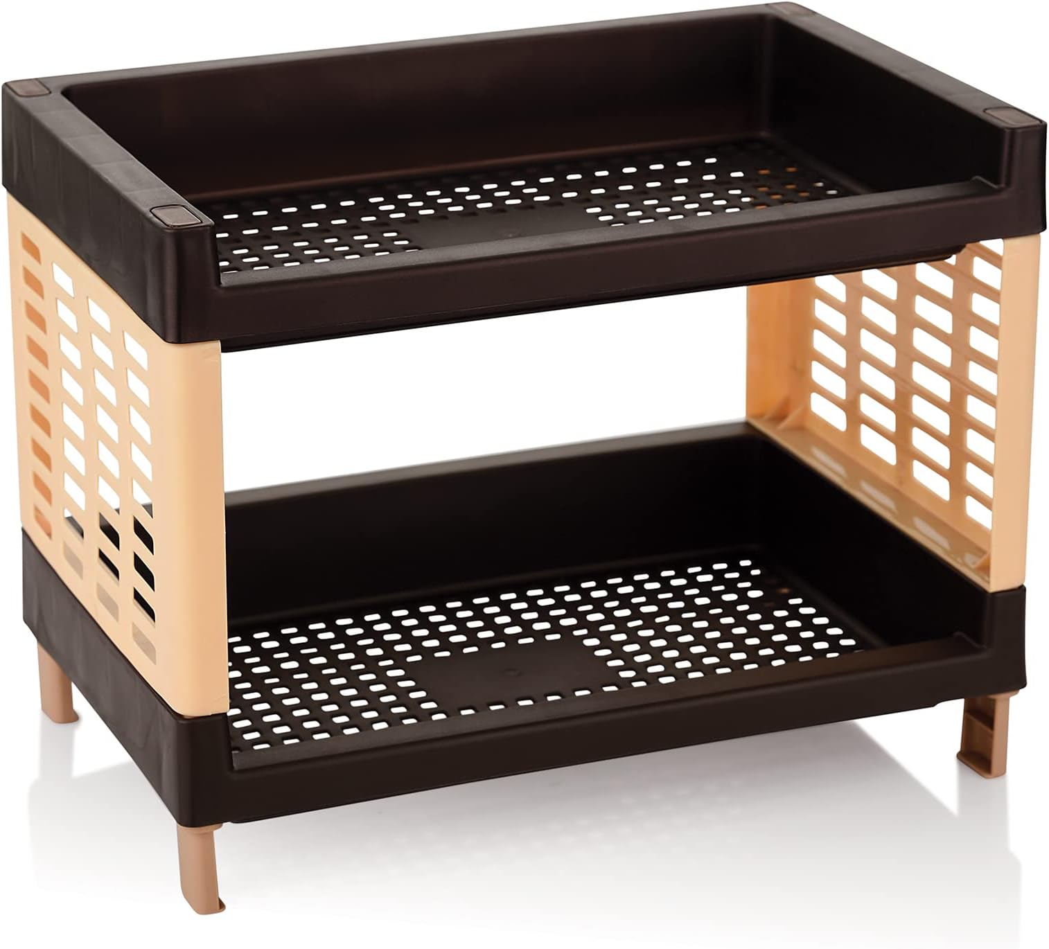 Black Olive Kitchen Storage Rack - Plastic Multi Layer Trolly Racks ...