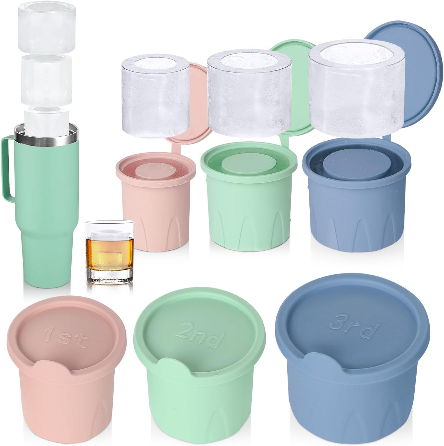 Amazon.com: Ice Cube Tray for Stanley Cup, Silicone Ice Cube Mold with ...