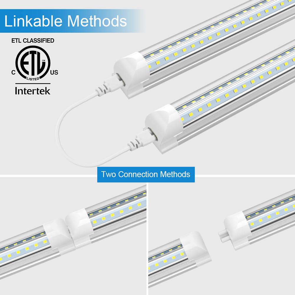 Snapklik.com : 2FT LED Shop Light, 20W 2500LM 5000K Daylight White, T8 ...
