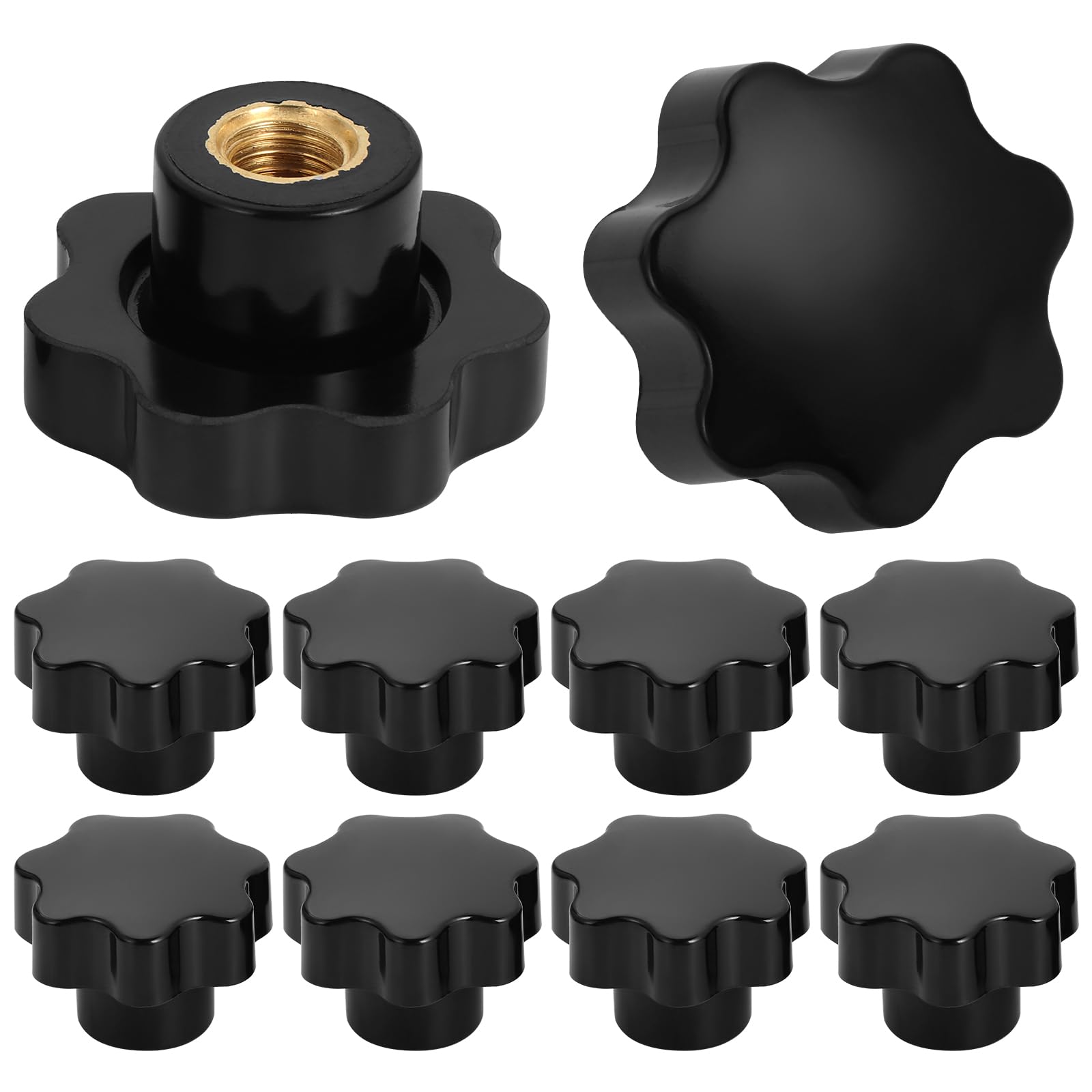 Amazon.com: OCR 10Pcs Star Knob M12 Knurled Thread Clamping Knob, Star ...