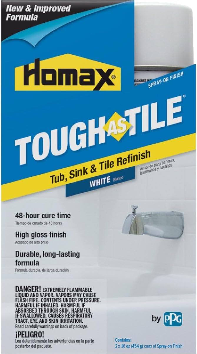 Homax Tough As Tile Gloss White Bathtub and Tile Refinishing Kit 32 oz ...