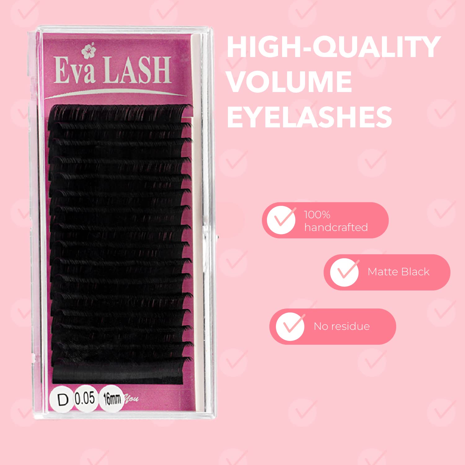 Eva LASH Extensiones de pestañas de volumen de 16 líneas, paquete ...