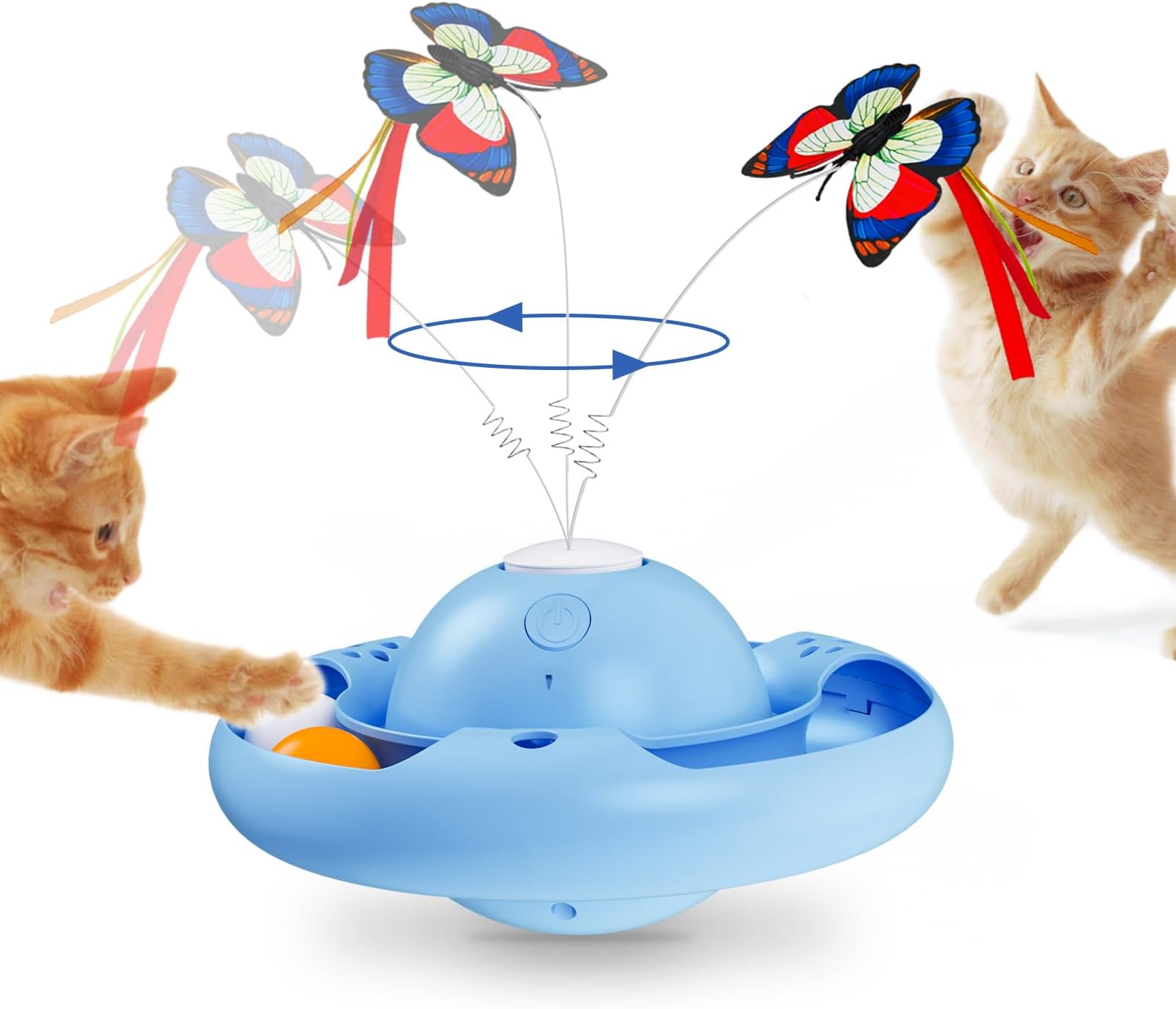 WIMAHA Interactive Cat Toys, Automatic Butterfly Cat Toy for Indoor ...