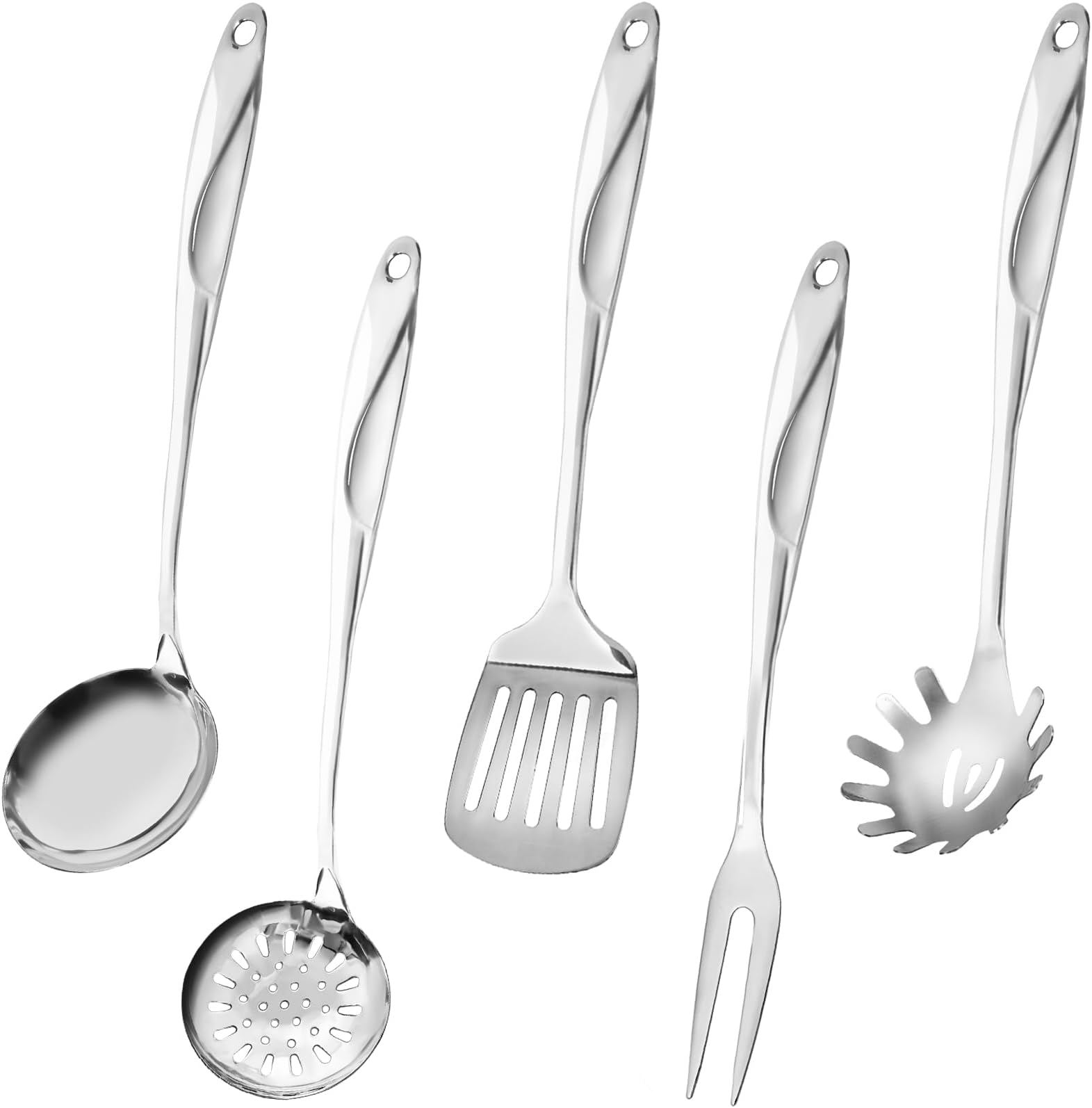 Amazon.com: HANSGO Metal Cooking Utensils, Stainless Steel 9PCS Kitchen ...