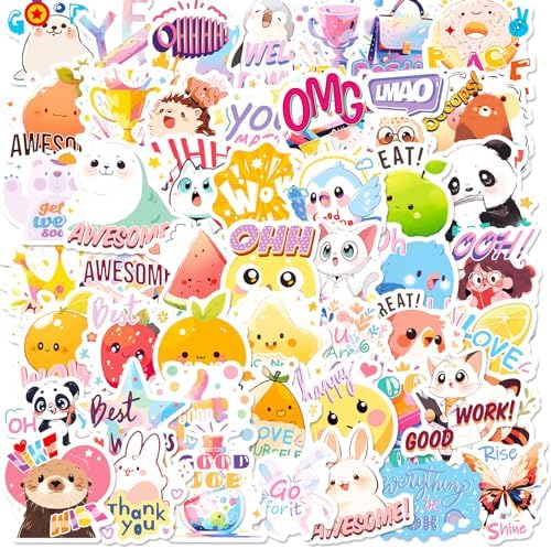 100 Pcs Student Reward Stickers, Cute Water Bottle Stickers,Student ...