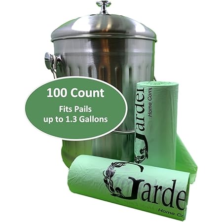 Amazon.com: Green Earth Compostable Small Kitchen Food Scrap Waste Bags ...