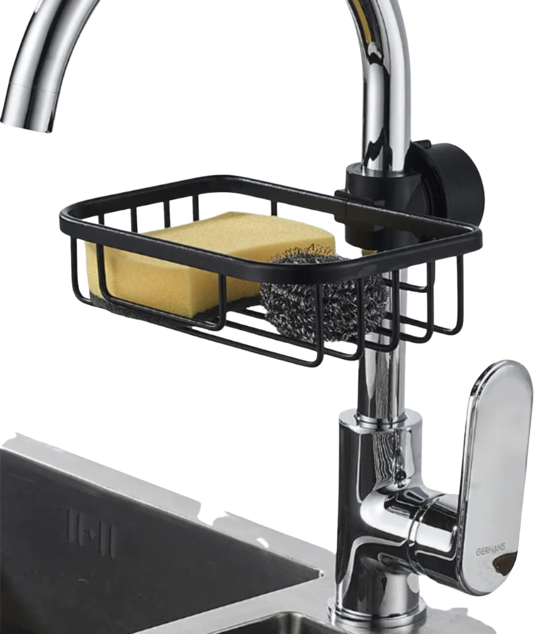 Amazon.com - Stainless Detachable Faucet Drain Rack for Kitchen Sink ...