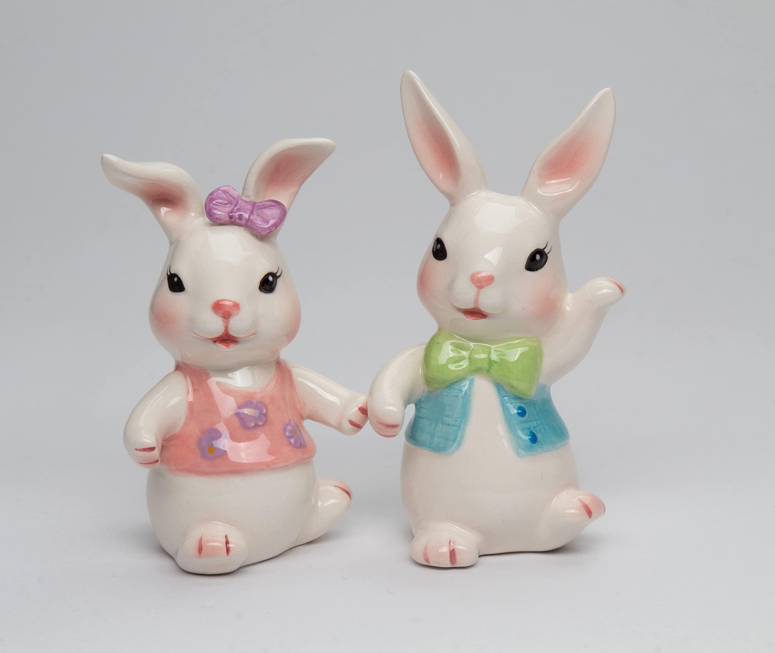 Amazon.com: Fine Ceramic Spring Easter Bunny Rabbit Salt & Pepper ...