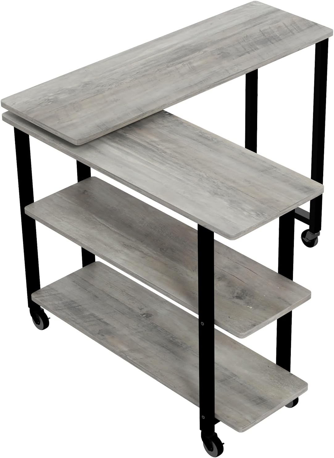 Amazon.com: Gyabnw 360° Free Rotating Sofa Side, End 2-Tier Storage ...