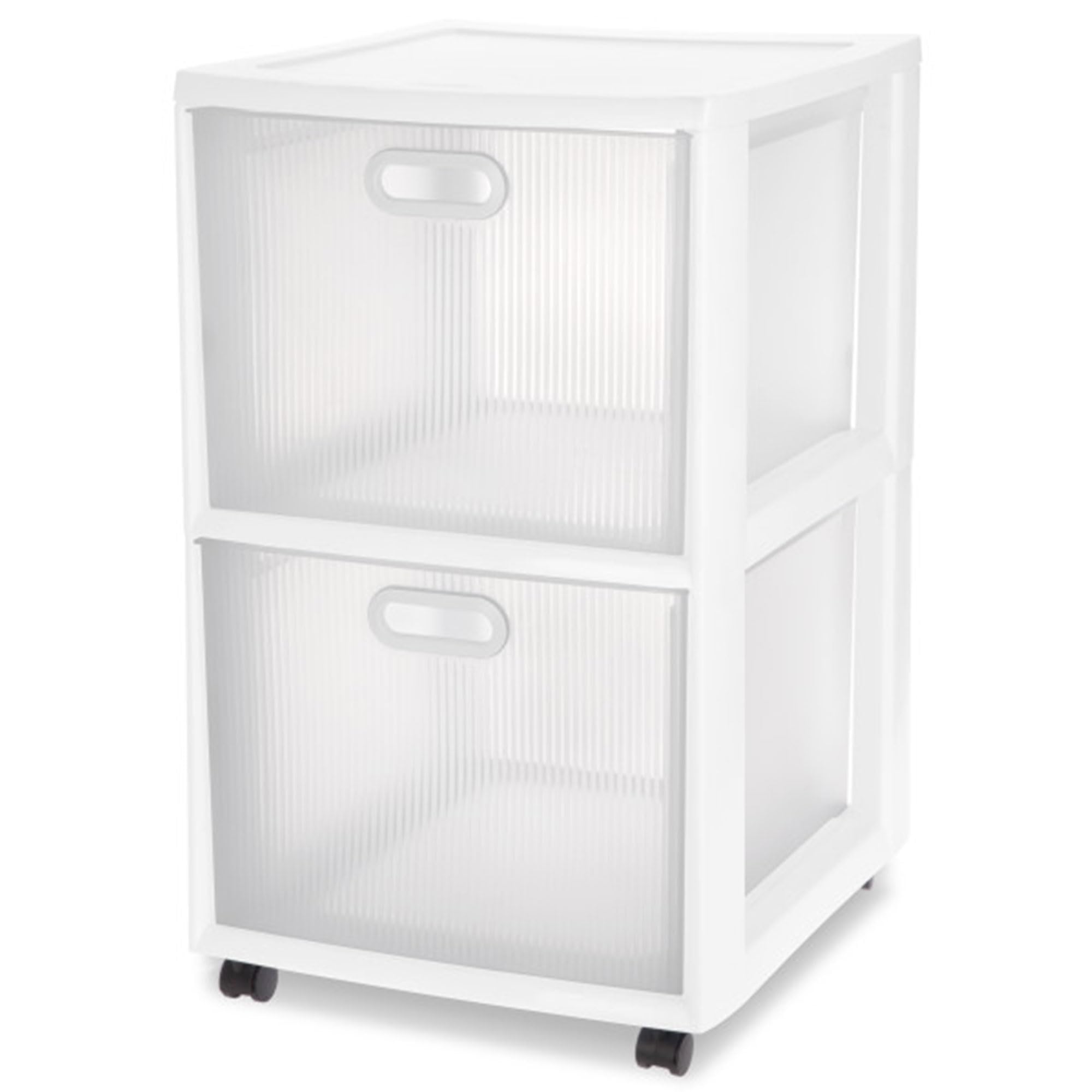 Amazon.com: Sterilite Ultra 2 Drawer Filing Storage Cart, Plastic ...