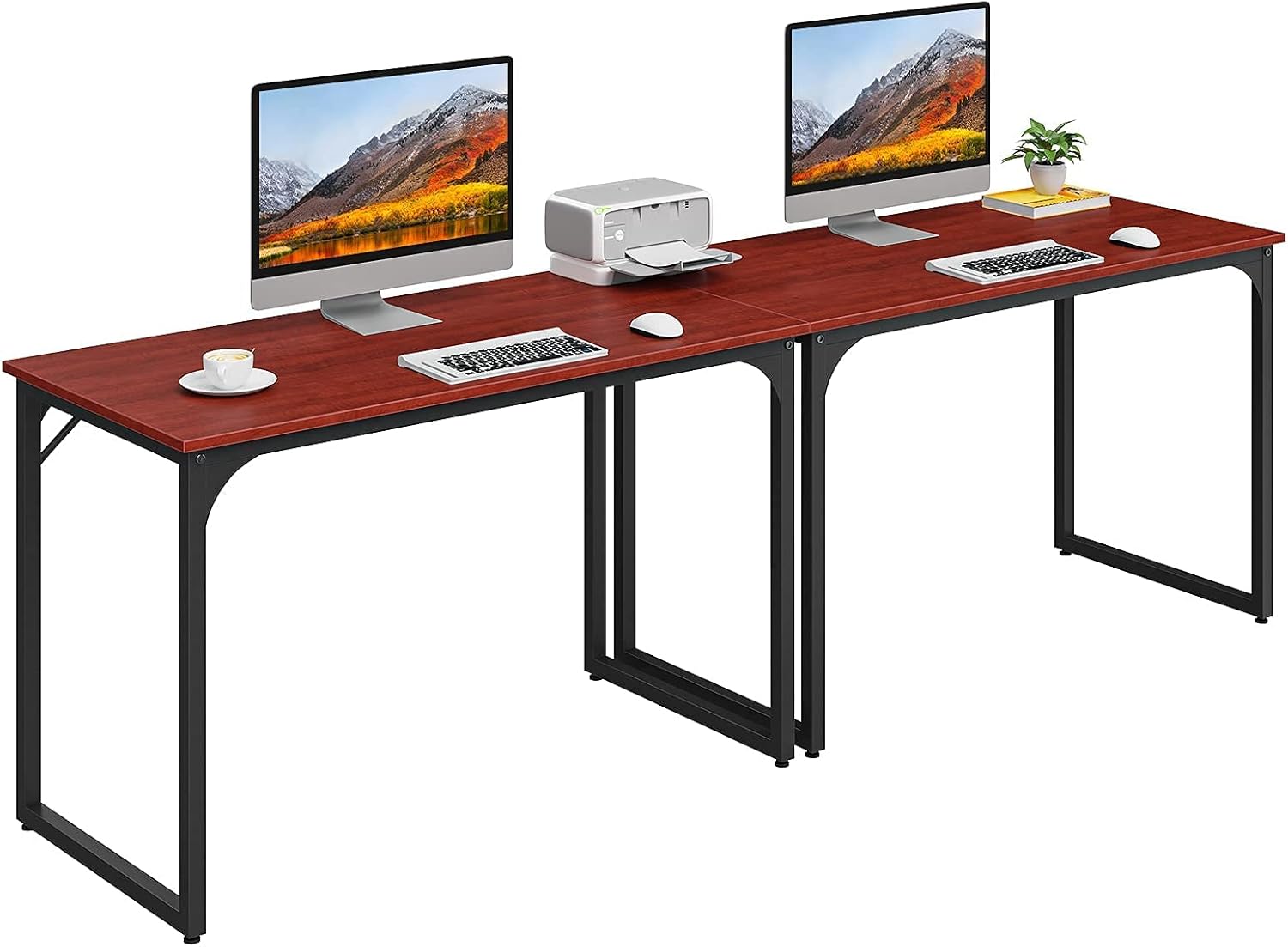 Amazon.com: YITAHOME Double Computer Desk, 94.4 inches Workstation ...