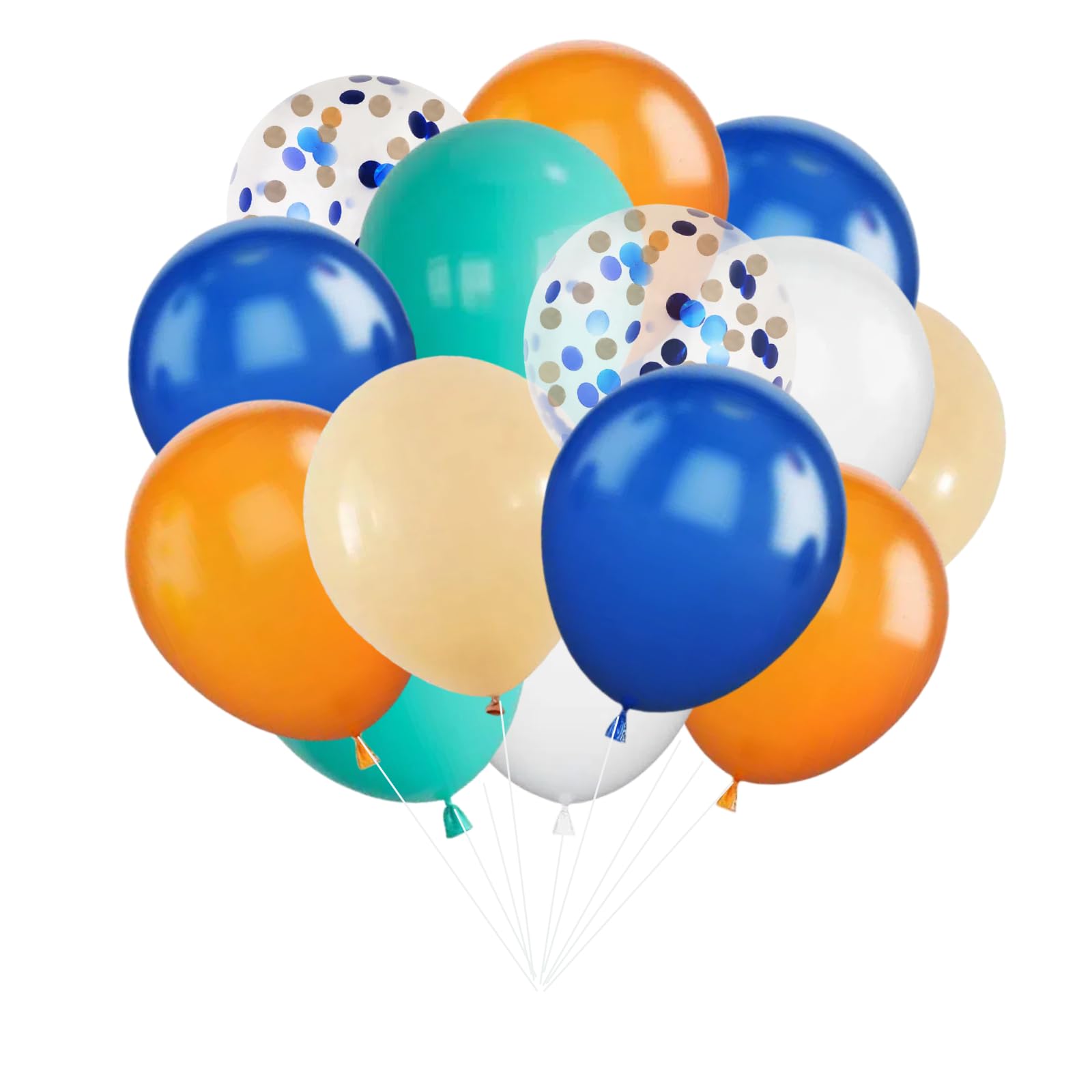Amazon.com: 12 Inch Blue and Orange Latex Balloons for Wedding Party ...