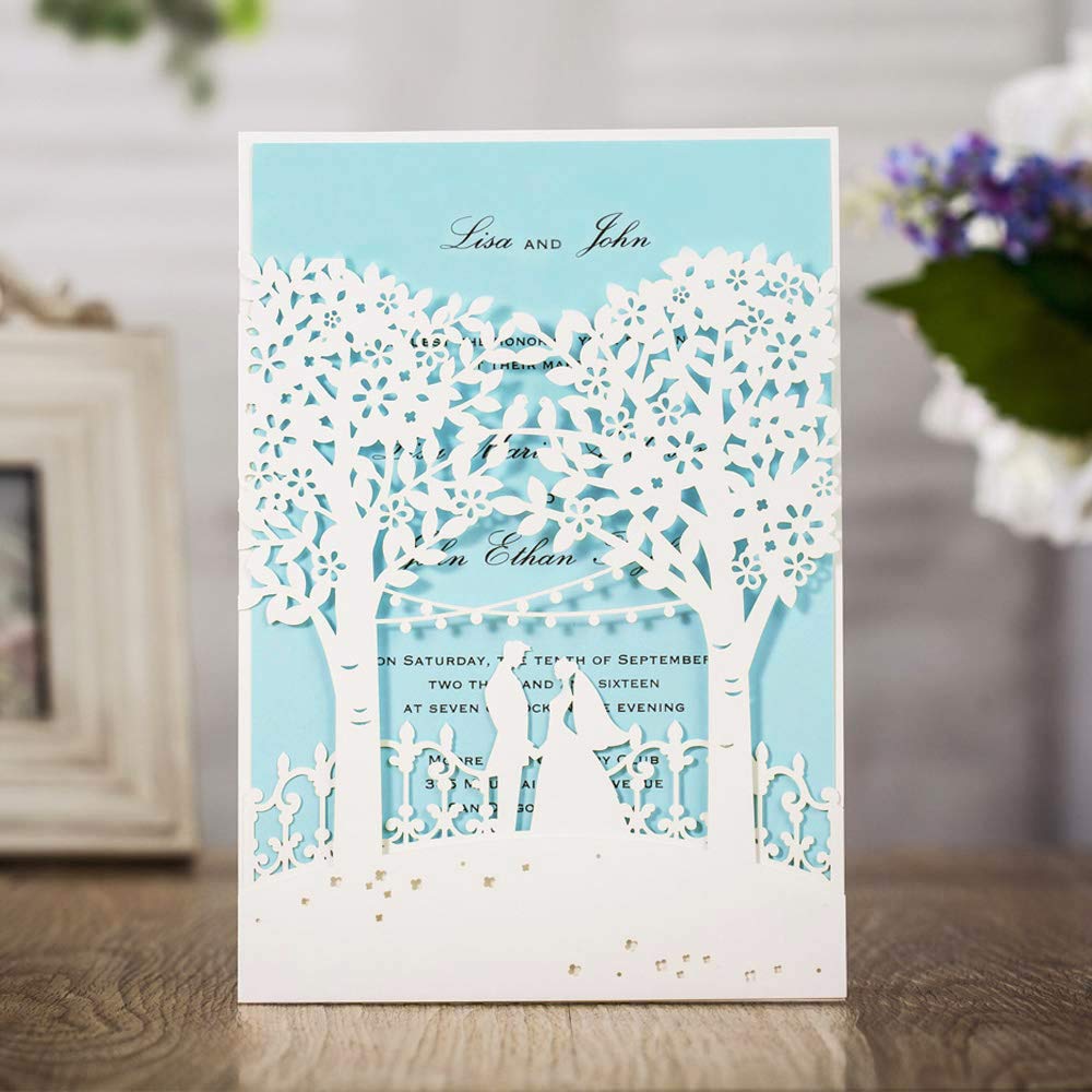 Laser Cut Tree Wedding Invitations Templates Best Wedding Invitation