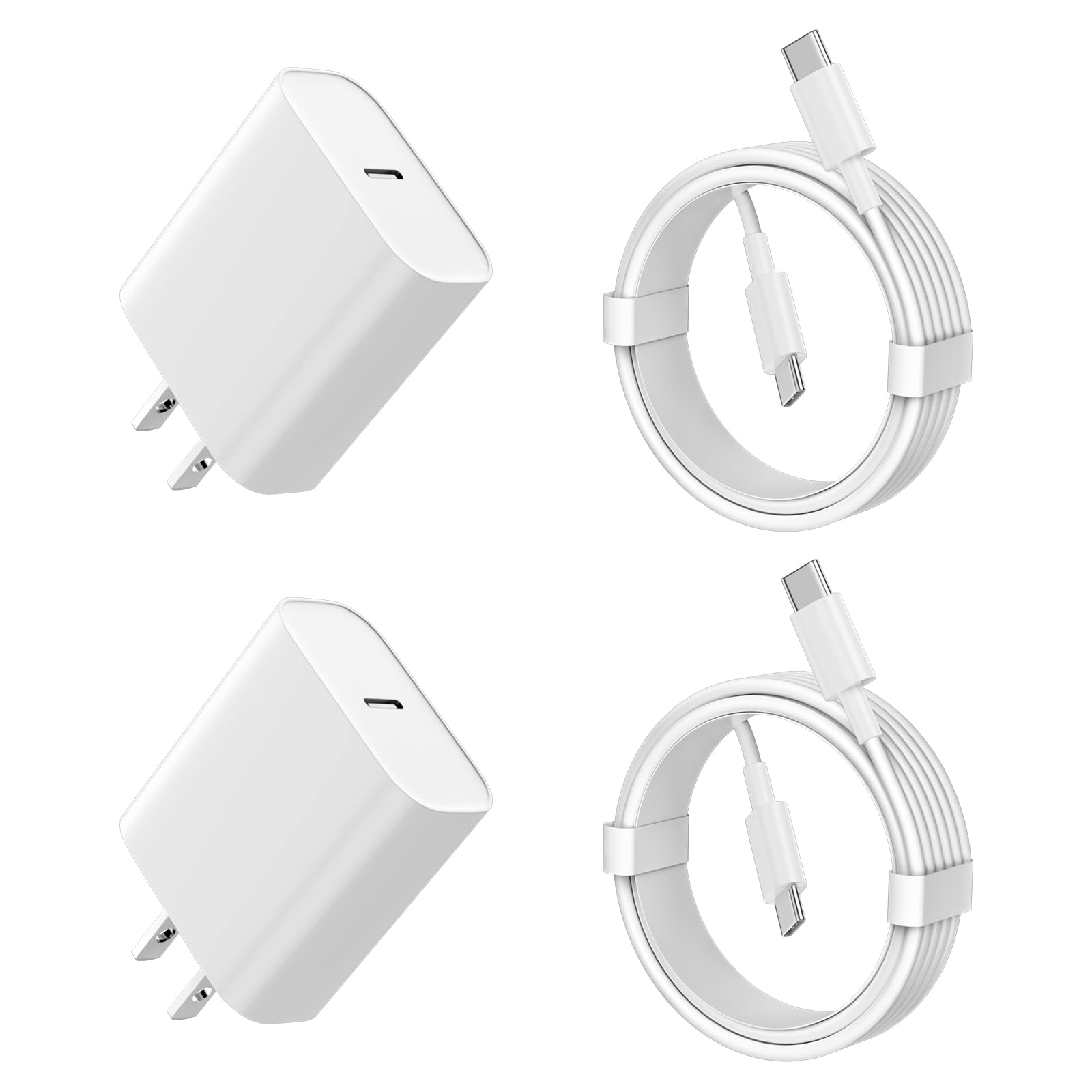 Amazon.com: iPhone 16 15 Fast Charger 10FT,2Pack 20W USB C Fast Wall ...