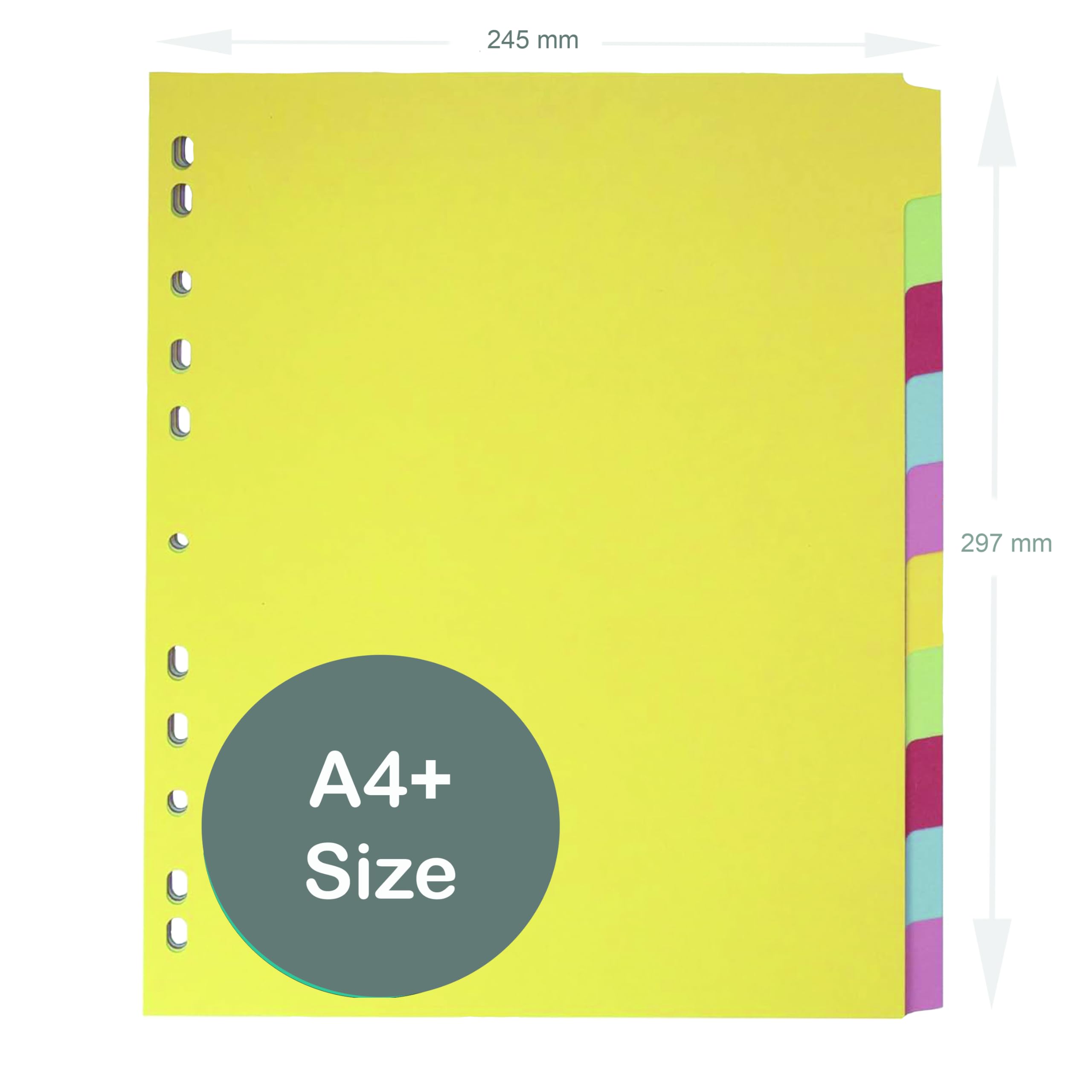 A4 File Dividers, Folder Dividers – Extra Wide Dividers for Lever Arch ...