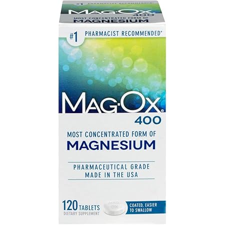 Amazon.com: Mag-Ox 400 Tablets, 120 tabs by Magox (Pack of 3) : Health ...