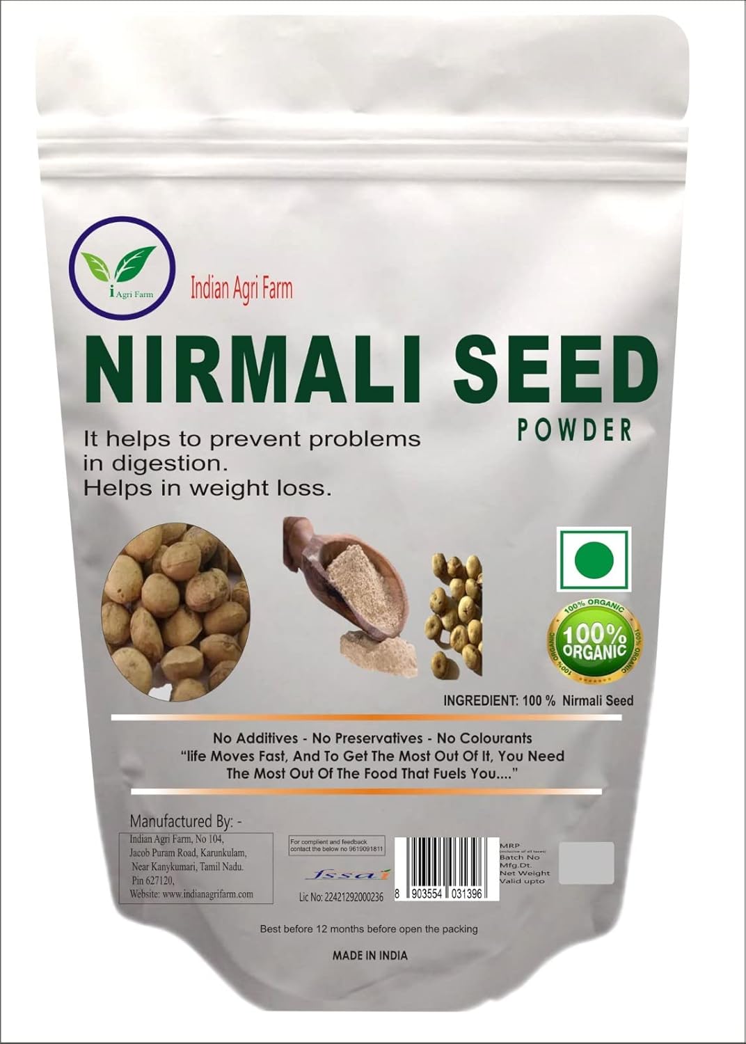Buy Iagrifarm Nirmali Seed/Clearing Nut/Thetran Kottai Powder - 500 ...