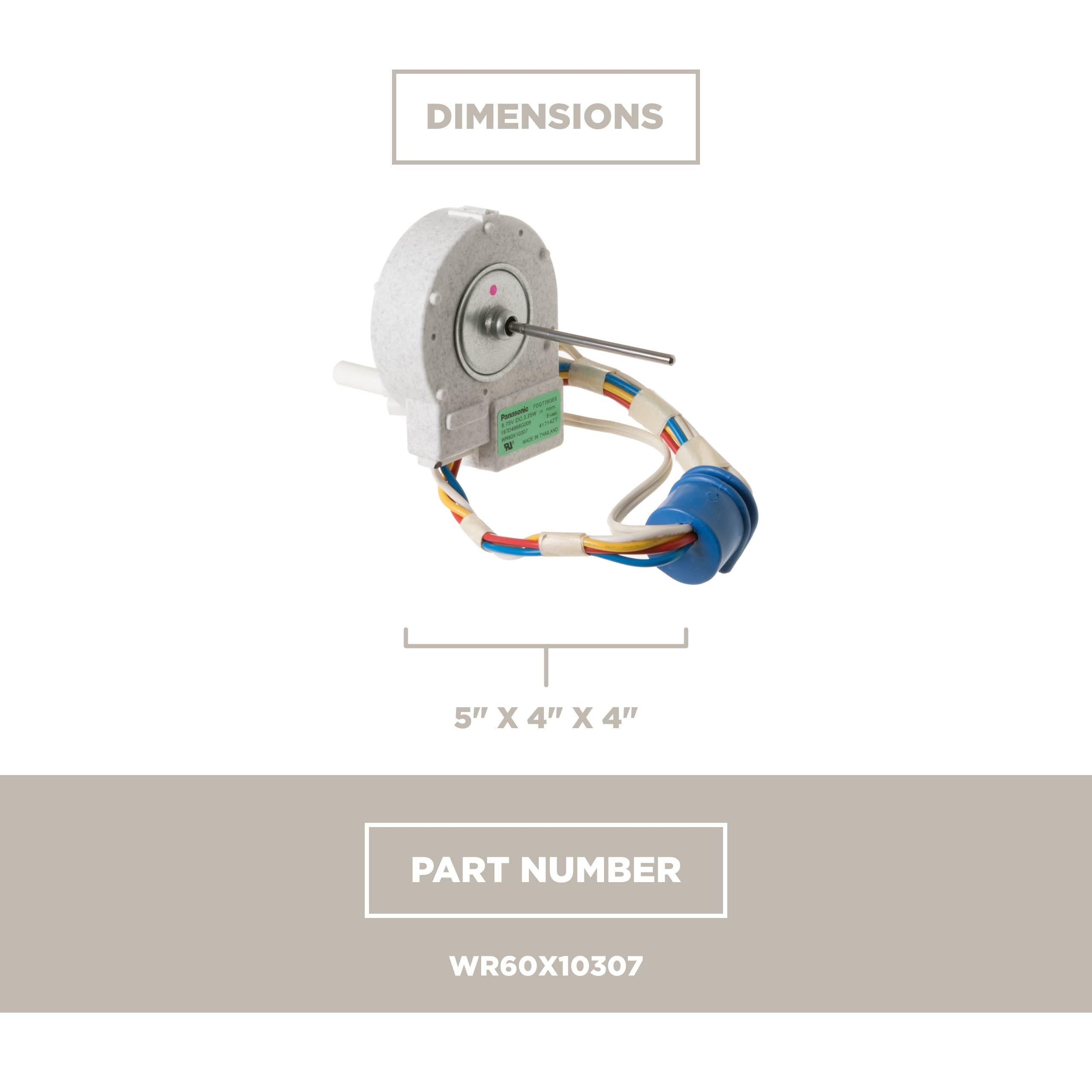 Wr60x10307 Ge Refrigerator Evaporator Fan Motor WR60X10307 WR60X10074 ...